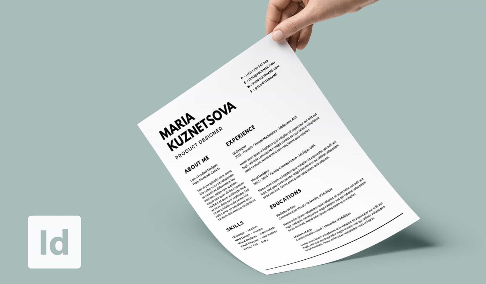 The 100 InDesign Resume Templates You Need in 2024 | Redokun Blog