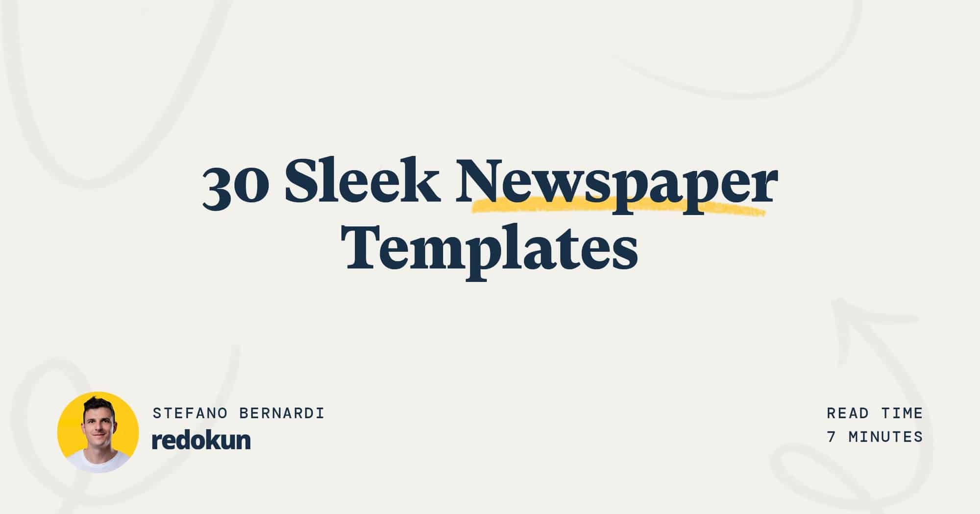 30 Sleek Newspaper Templates (2024) | Redokun Blog